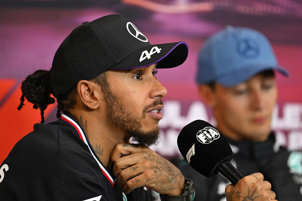 Lewis Hamilton at the 2024 Italian GP Thursday Press Conference ...